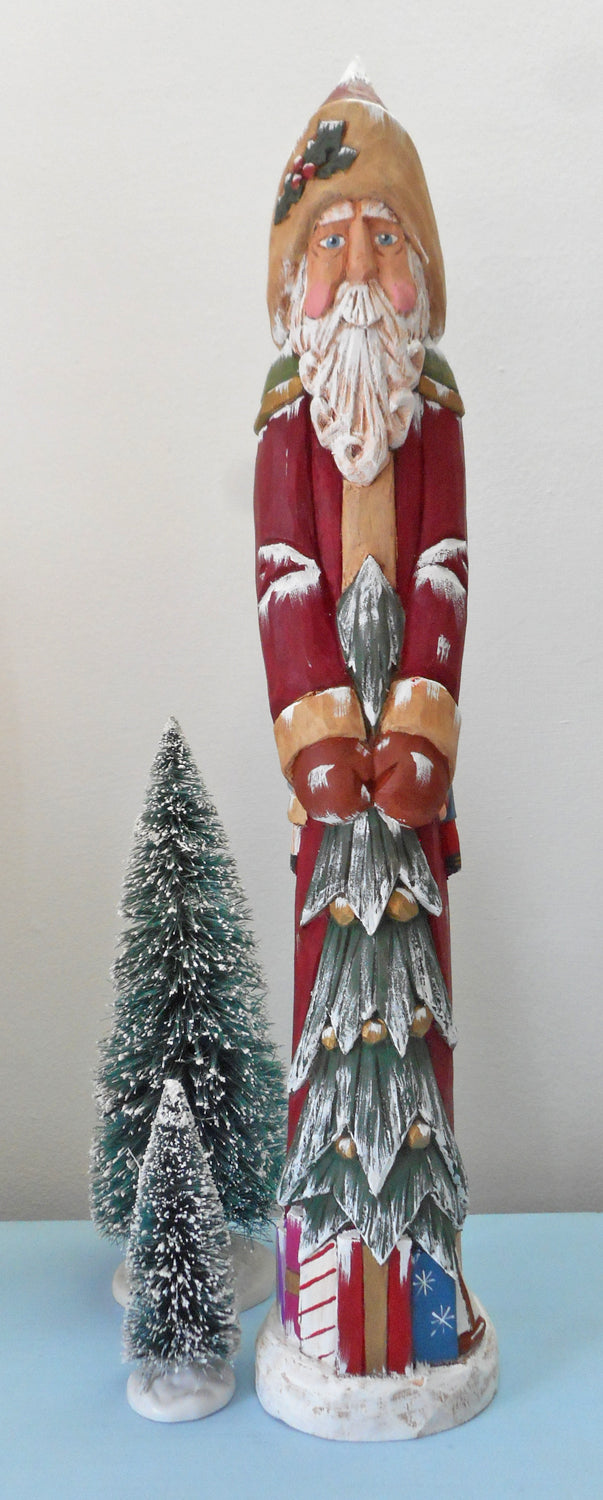 Old World wood Santa Claus – Robert Francis Art Studio