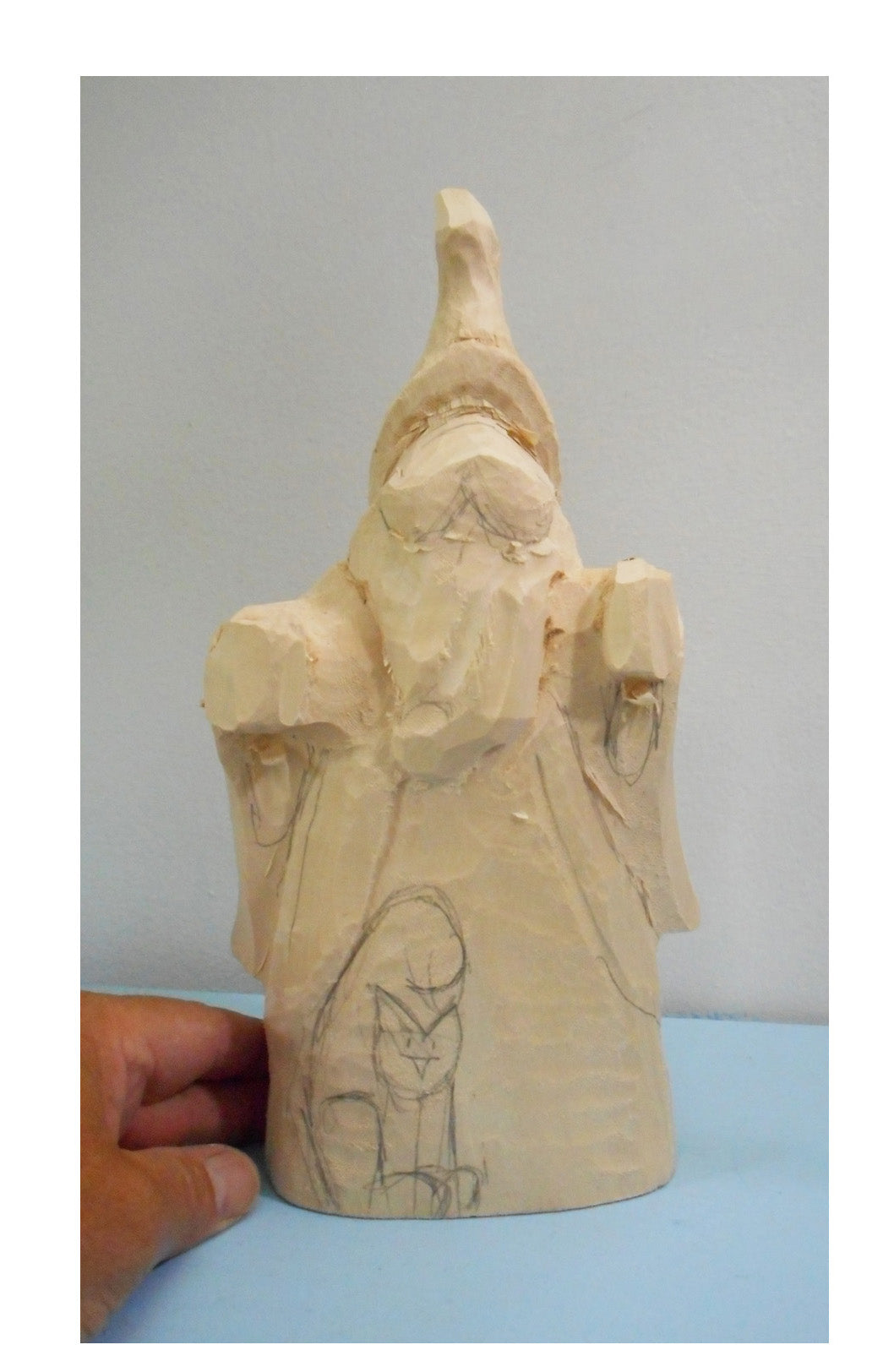 Hand Carved Wizard Decoration – Robert Francis Art Studio